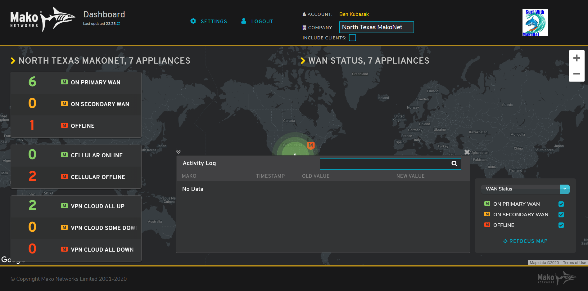 Mako Dashboard - Mako Networks Documentation
