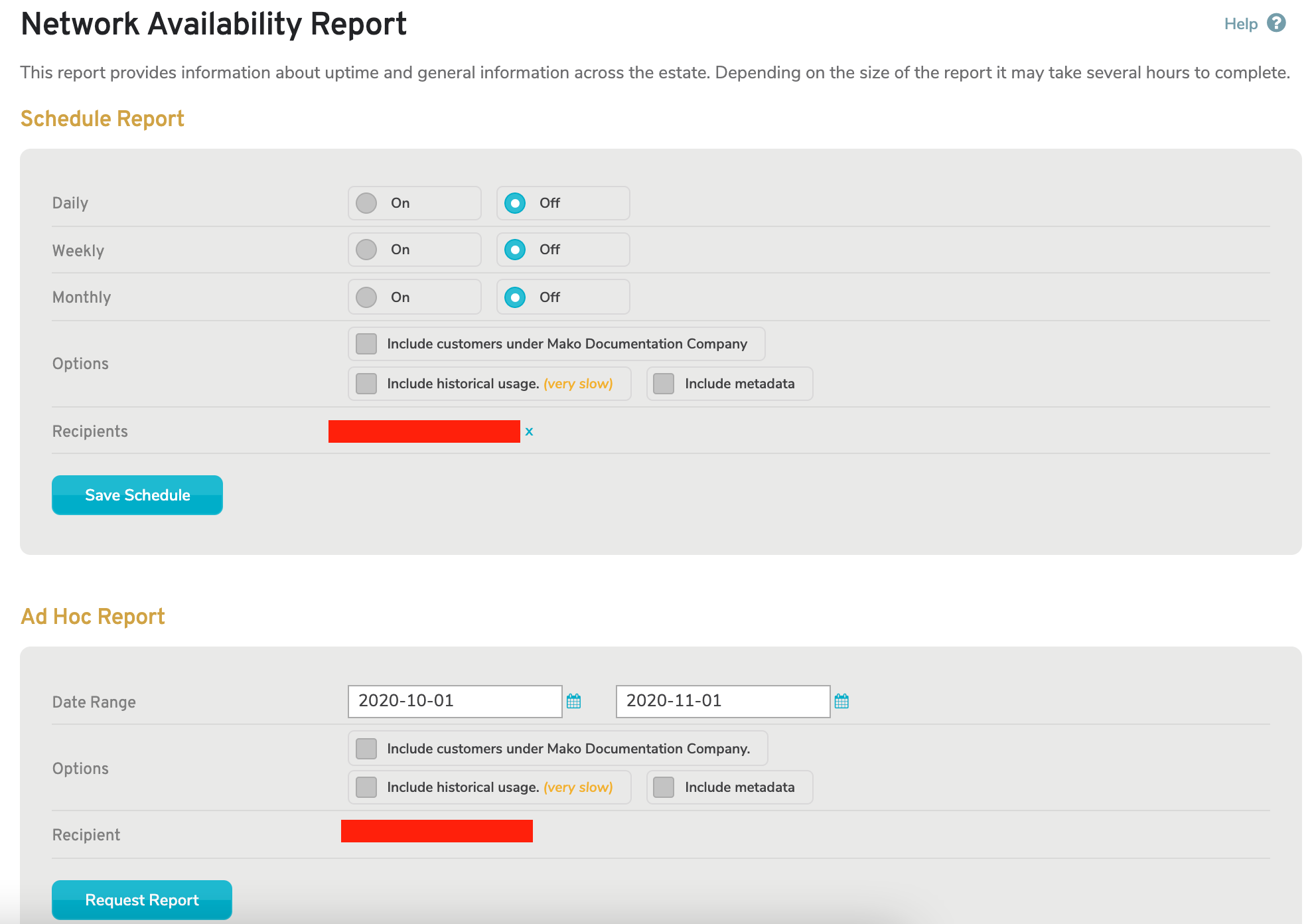 Network Availability Report - Mako Networks Documentation