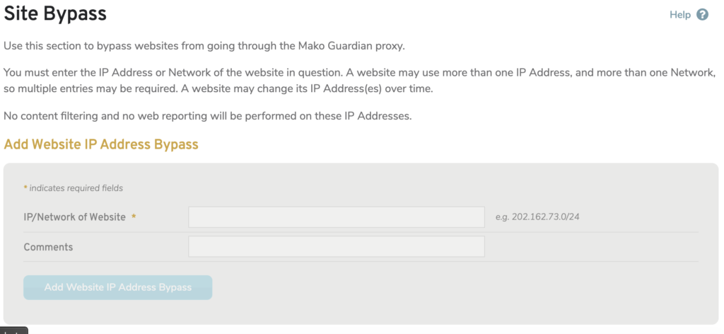 Site Bypass - Mako Networks Documentation