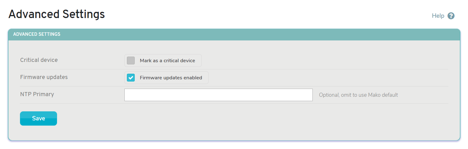 Advanced Settings - Mako Networks Documentation