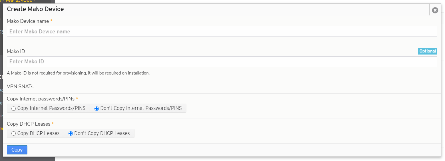 Add New Mako Device - Mako Networks Documentation