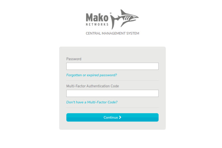 Login Process - Mako Networks Documentation