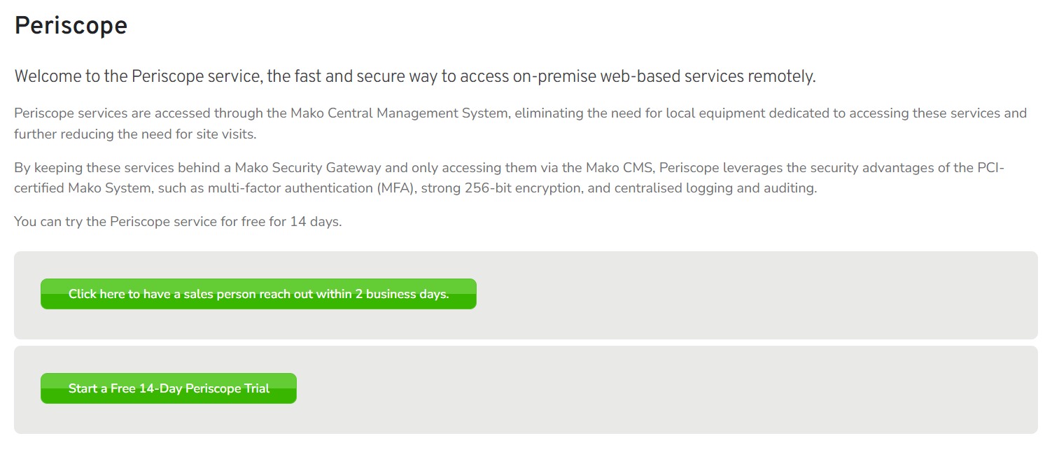 Periscope - Mako Networks Documentation